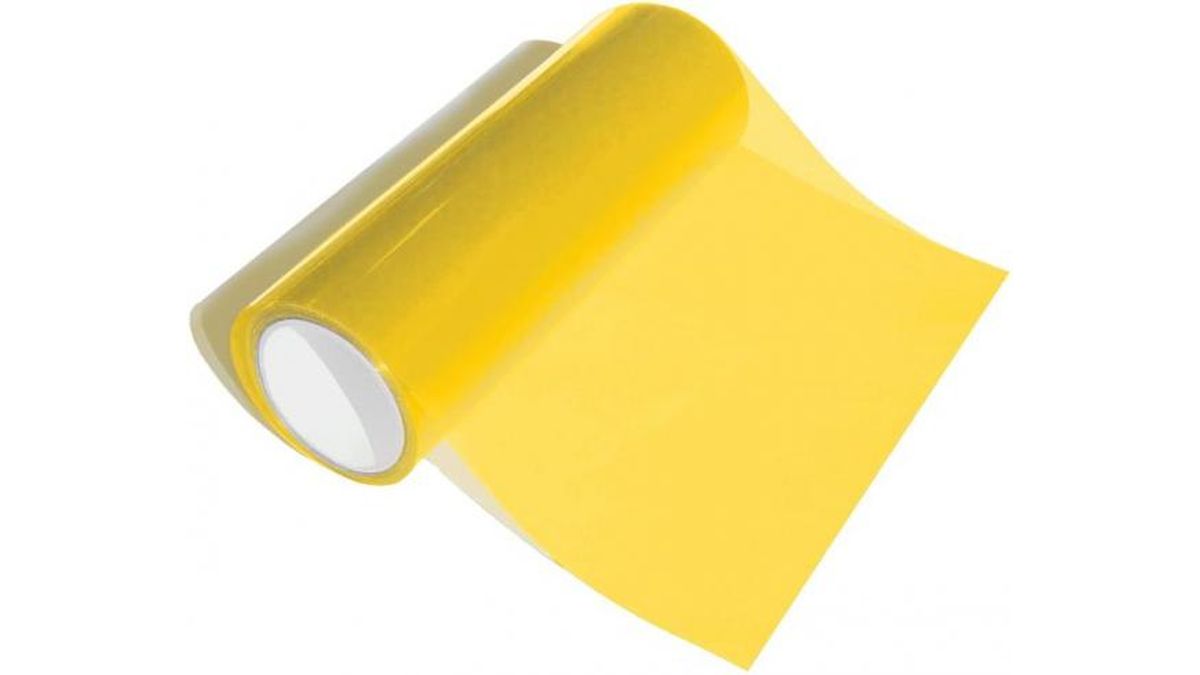 Rouleau de film autocollant translucide jaune 30cm x 10m