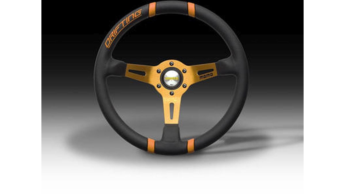 Volant MOMO DRIFTING Noir-Orange Ø35