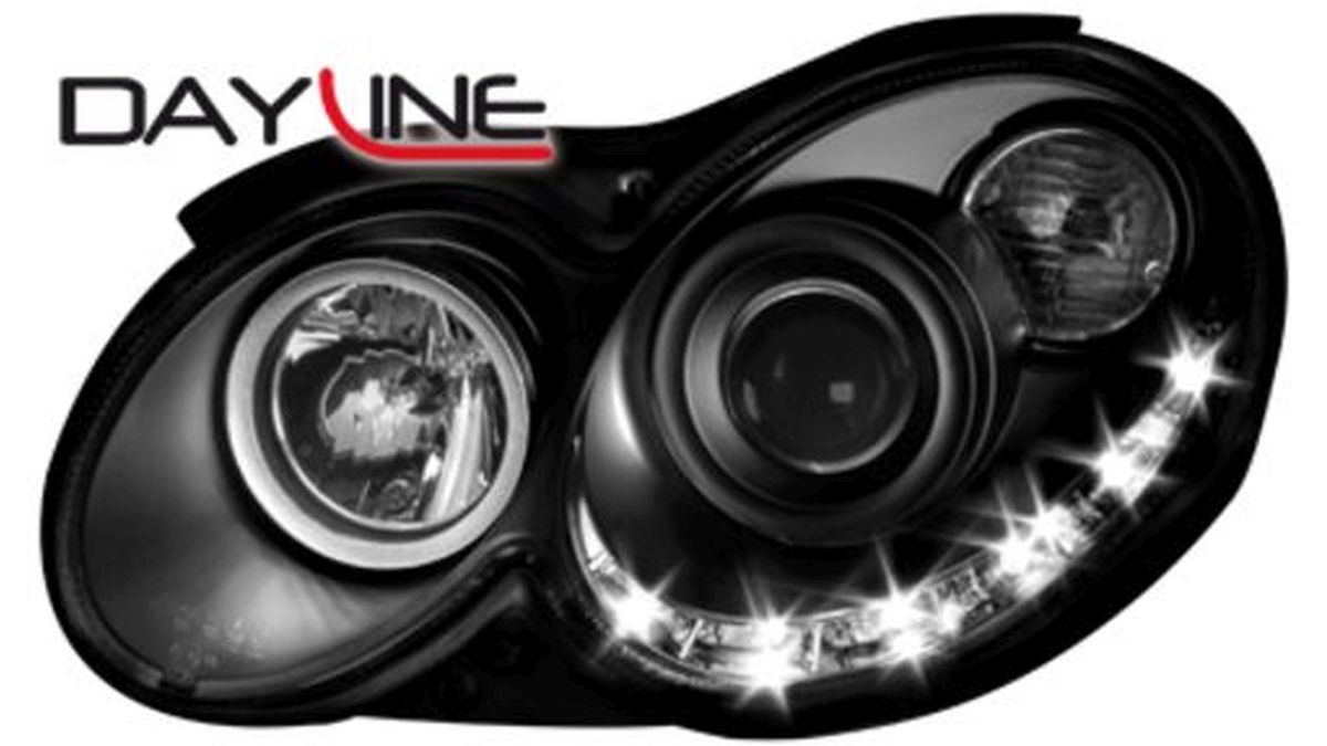 Jeu d'optiques AV DEVIL EYES Black pour Mercedes CLK W209 (02-10)