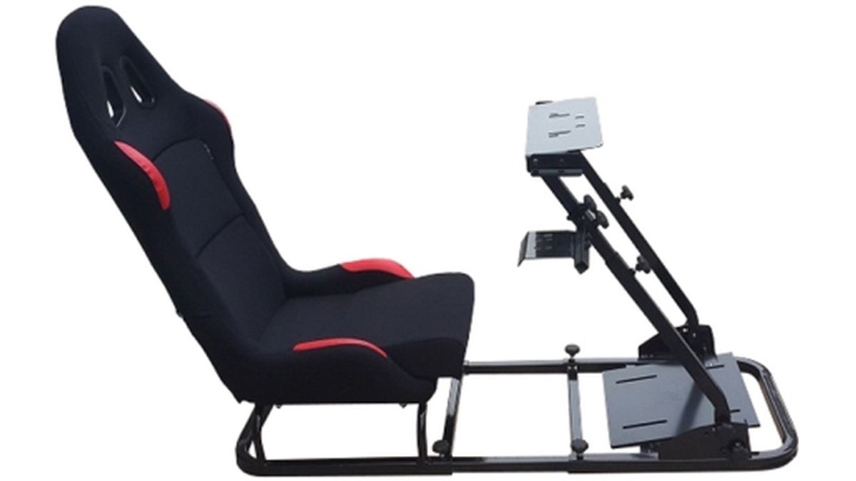 Ensemble siège simulation pliable avec support volant et pédales