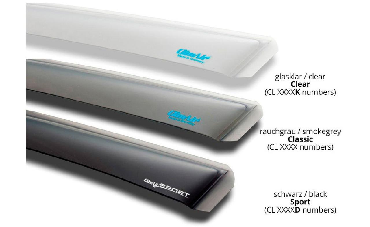 Déflecteurs latéraux Clair sur mesure pour Audi A1 3 portes 2010-2018 ...